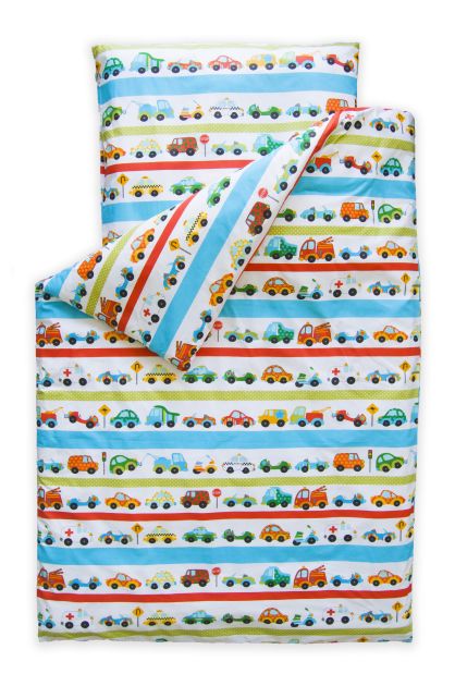 Posteljina 140X100Cm Cars And Stripes