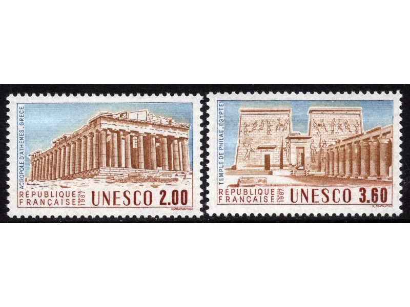 Francuska 1987. Komplet serija, UNESCO