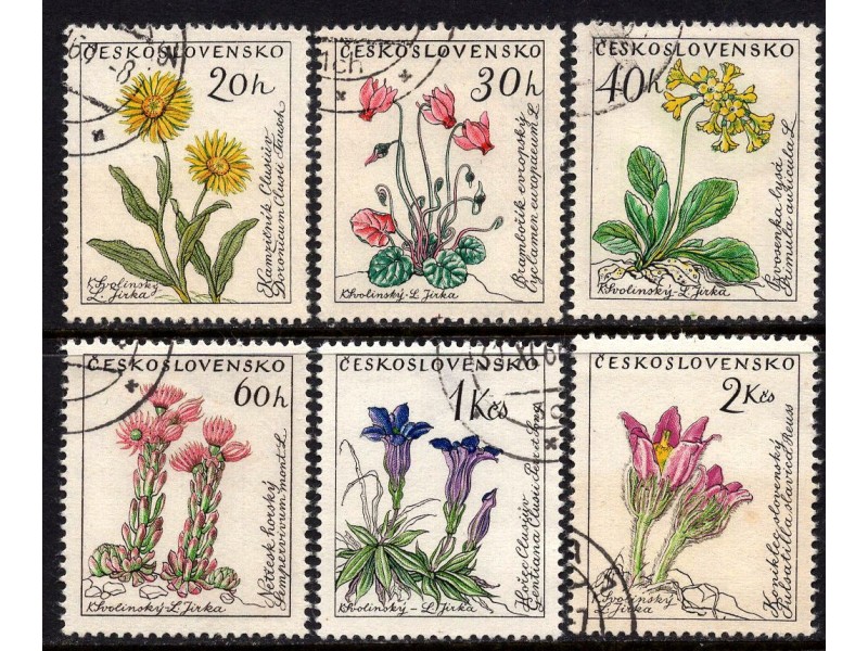 Čehoslovačka 1960. Komplet serija, FLORA