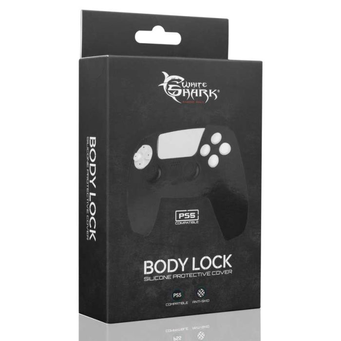 Silikonska zaštita White Shark PS5 Body Lock Black