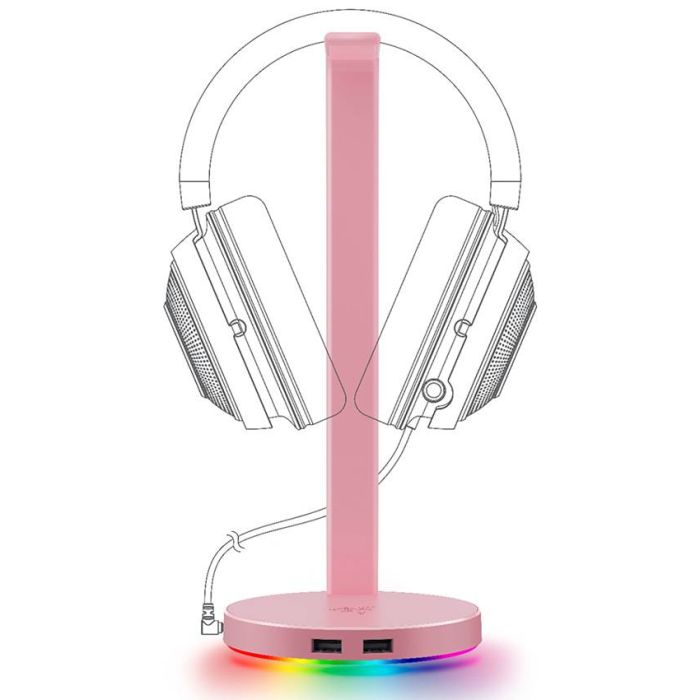 Držač za slušalice Razer V2 Chroma - Quartz Pink (Headphone Stand)