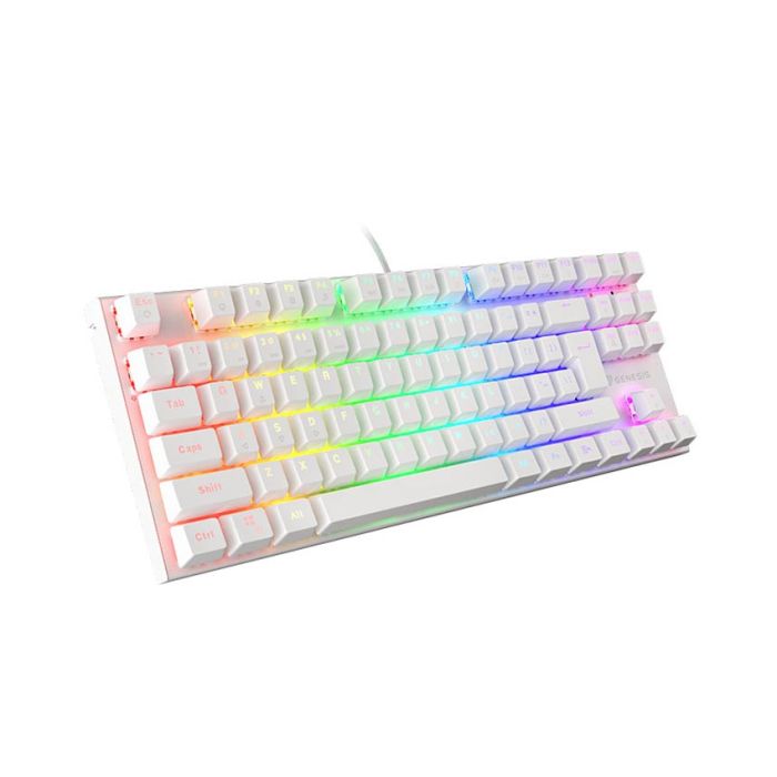 Mehanička tastatura Genesis Thor 303 White TKL BROWN switch RGB