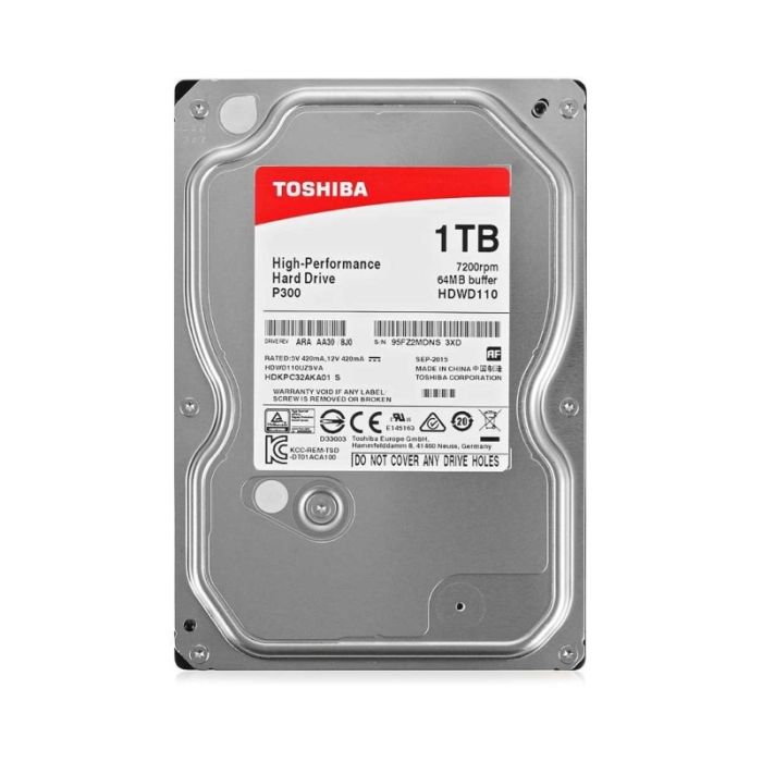 Hard disk Toshiba 1TB 3.5 SATA III 64MB 7.200rpm HDWD110UZSVA P300 series bulk