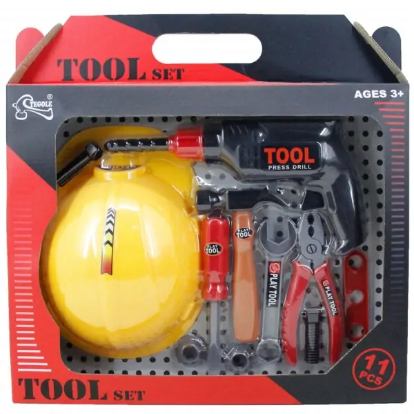 Kofer sa dečijim alatom, bušilicom i kacigom 50195 Tools Set