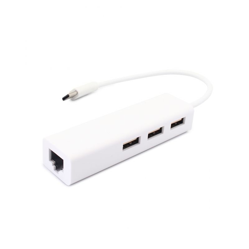 Adapter Type C na 3 USB 2.0 + RJ45 (100Mb) JWD-T4