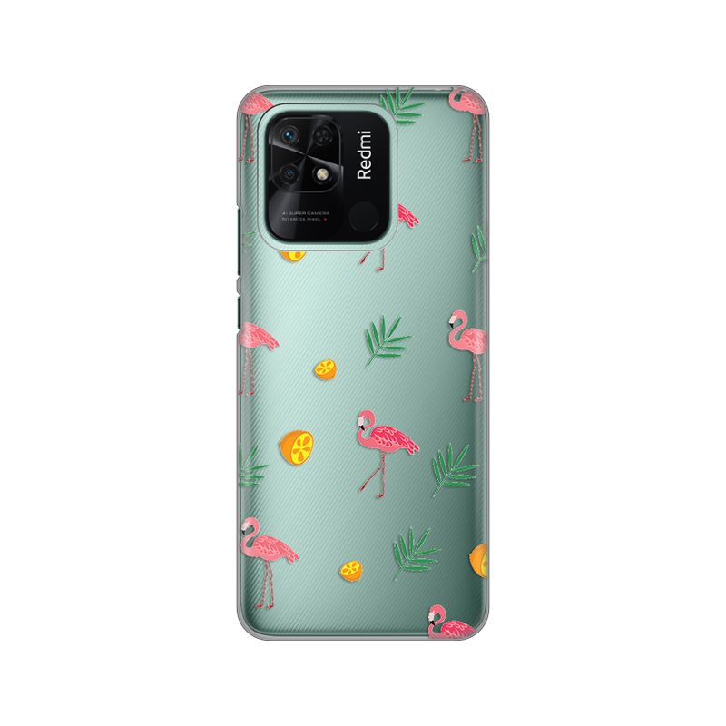 Maskica Silikonska Print Skin za Xiaomi Redmi 10C Flamingos