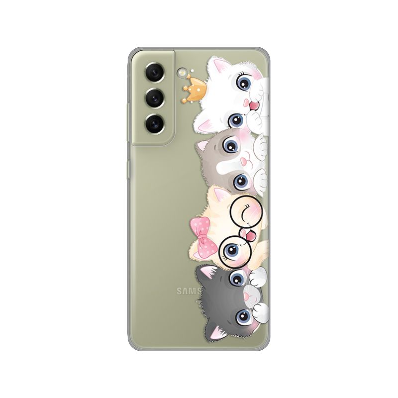 Maskica Silikonska Print Skin za Samsung G990 Galaxy S21 FE Cats