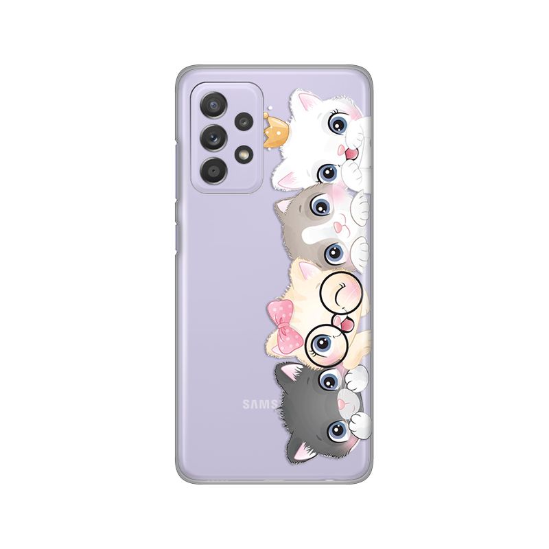 Maskica Silikonska Print Skin za Samsung A525F/A526B/A528B Galaxy A52 4G/A52 5G/A52s 5G Cats