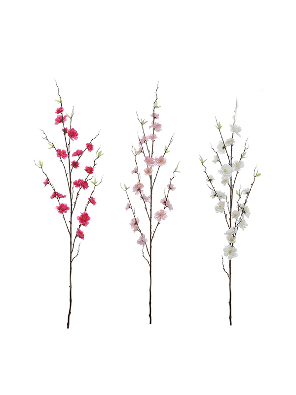 Veštačka grana trešnja sa cvetovima – ciklama/roze/bela