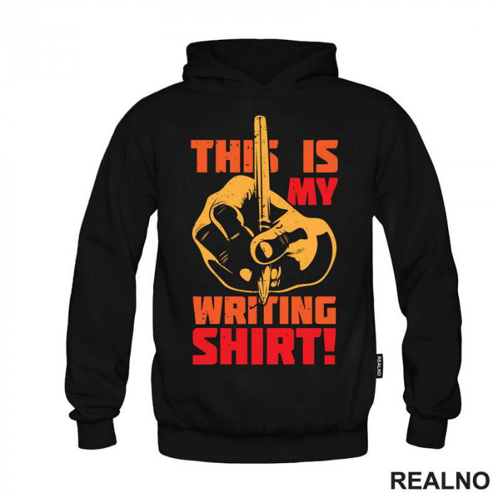 THIS IS MY WRITING SHIRT! - ORANGE - BOOKS - ČITANJE - DUKS