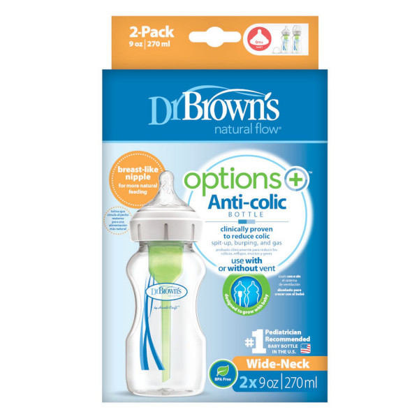 Dr.Browns plastična bočica Wide neck 270 ml 2 kom