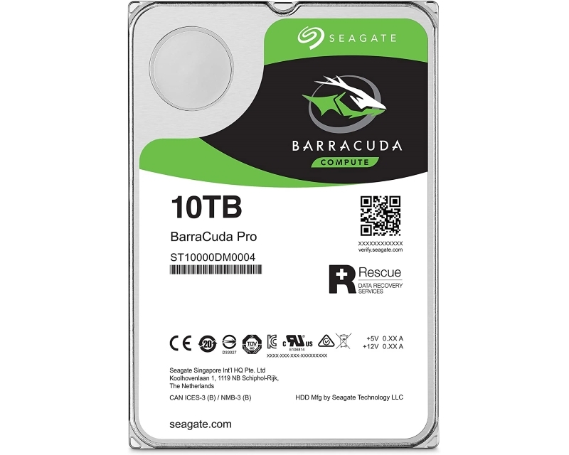 10TB 3.5″ SATA III 256MB 7200rpm ST10000DM0004 Barracuda Pro