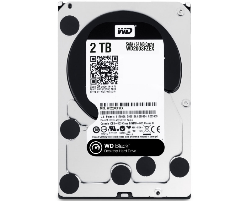 2TB 3.5″ SATA III 64MB 7.200rpm WD2003FZEX Black