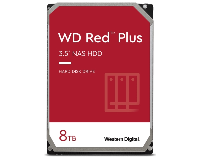 8TB 3.5″ SATA III 256MB WD80EFBX Red Plus