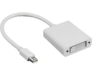 Adapter – konvertor Mini DisplayPort (M) – DVI (F) beli