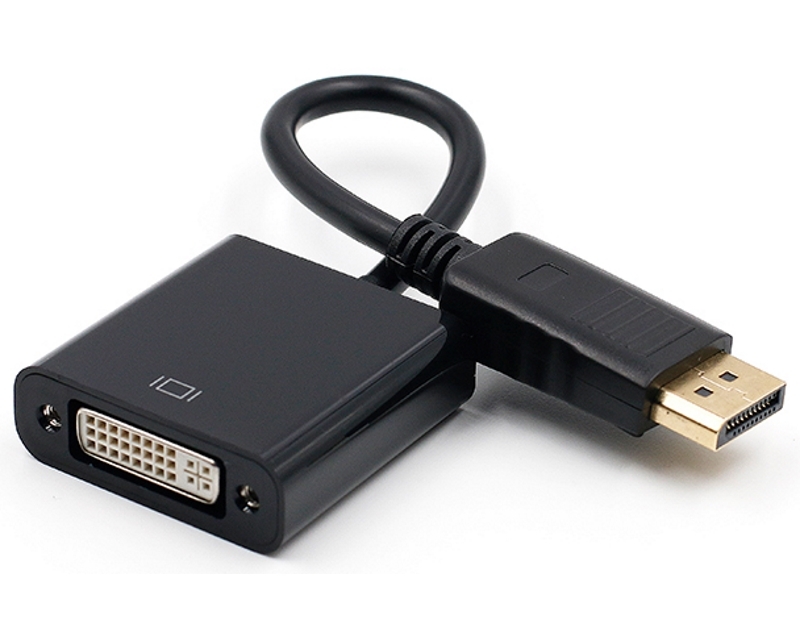 Adapter DisplayPort (M) – DVI (F) crni
