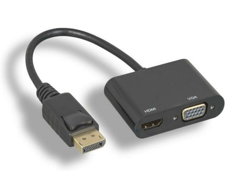 Adapter-konvertor DISPLAY PORT na HDMI+VGA