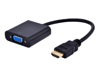 Adapter-konvertor HDMI (M) – VGA (F) crni