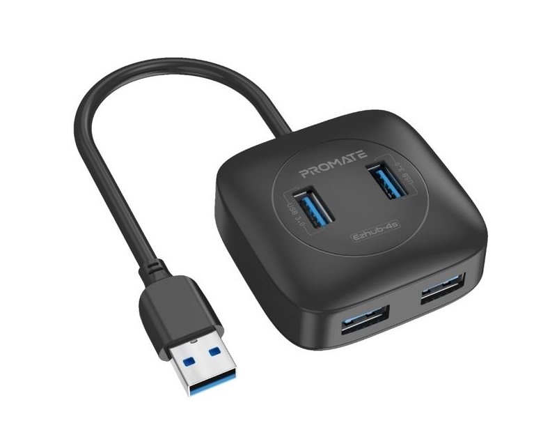 EZHUB-4S USB 3.0 Type-C Hub crni