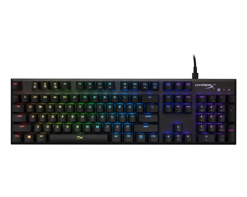 HX-KB1SS2-US HyperX Alloy FPS RGB Mechanical Gaming Keyboard, Silver Speed