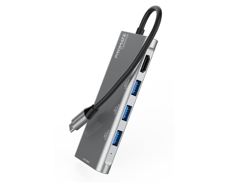 LINKHUB-C2 USB Type C hub sivi