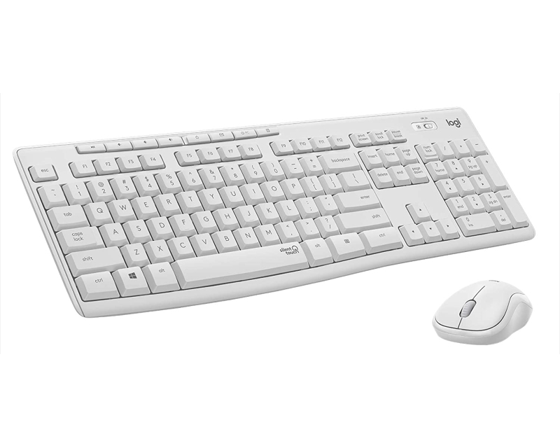 MK295 Silent Wireless Combo US tastatura + miš bela
