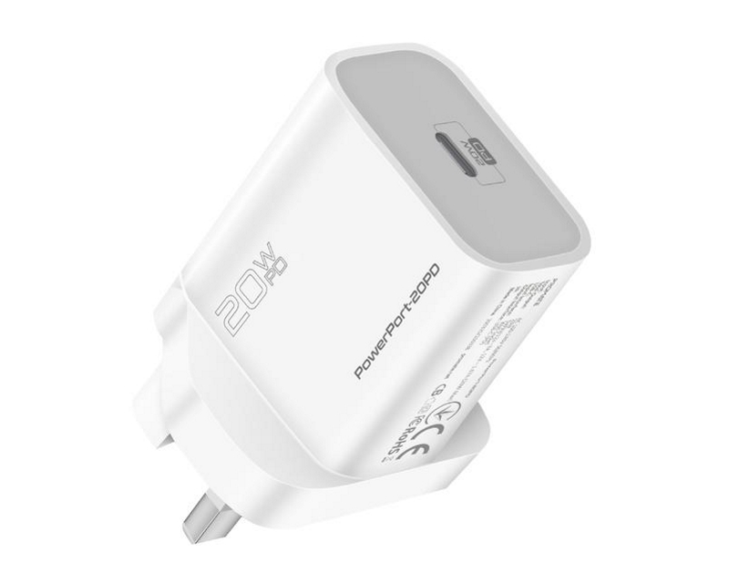 PowerPort Zidni punjač USB-C port beli