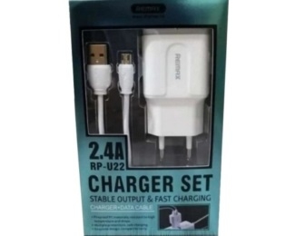 Strujni FAST punjac 2xUSB 2,4A+ iphone kabl 1m beli