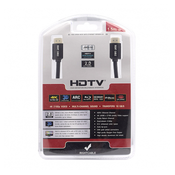 Kabel HDMI na HDMI JWD-14 v2.0 1,5m crni