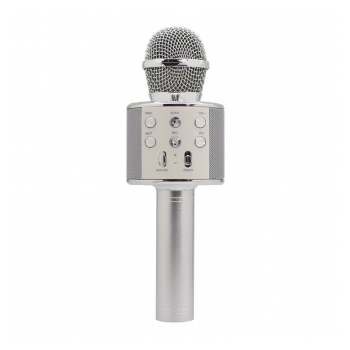 Mikrofon karaoke+ zvucnik (WS-858) BTS16/ 02 srebrna