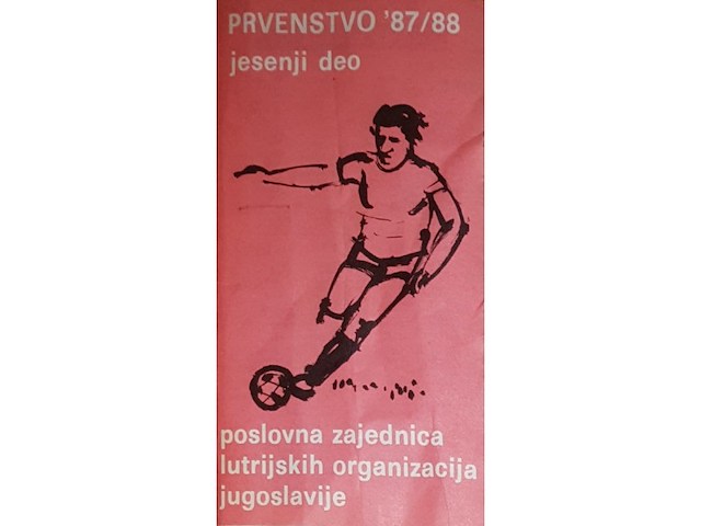 Prvenstvo 87/88 `LUTRIJA JUGOSLAVIJE`