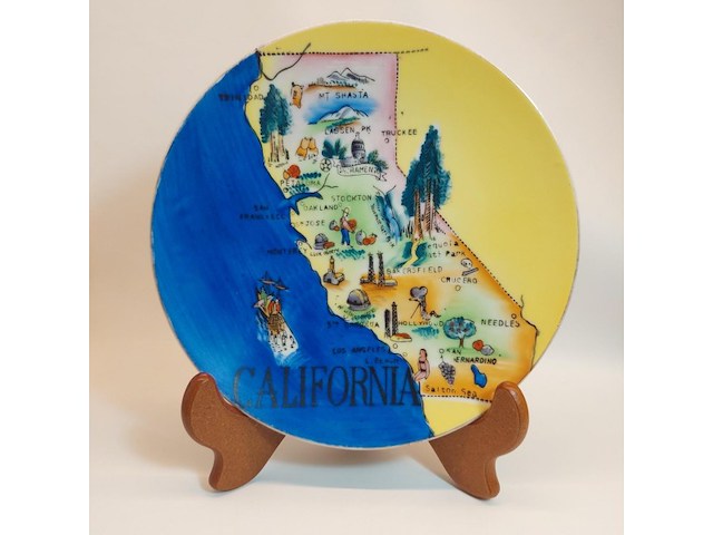 California kolekcionarski ukrasni tanjir