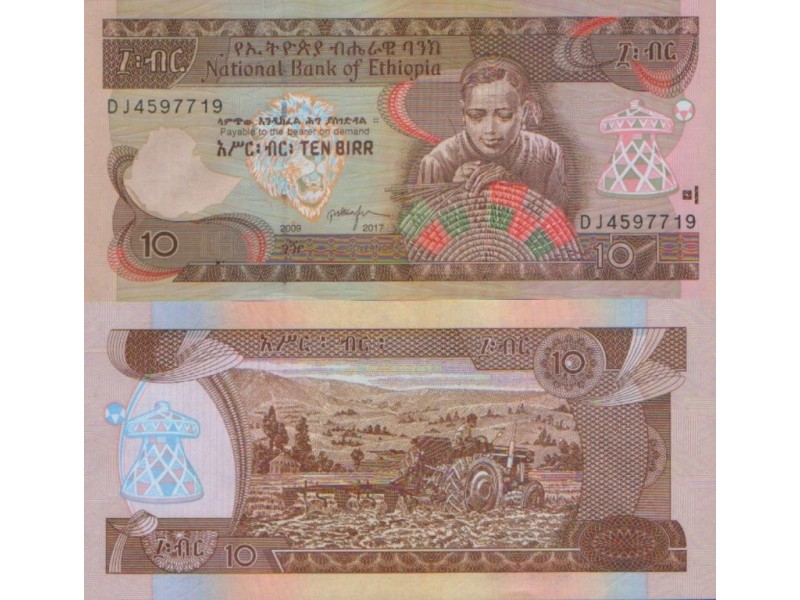 ETIOPIA Etiopia 10 Birr 2000-2008 UNC , P-48