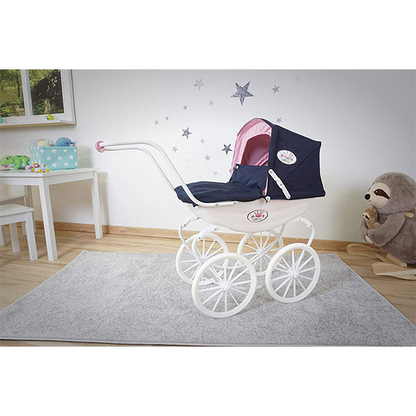 Kolica za lutke Knorr Doll's Pram Classic Pram-Navy Blue/Rose/Princess 636011