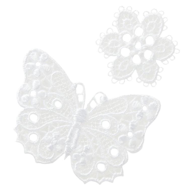 Prišivač Leptir i cvet sa belom čipkom
Prišivač Leptir i cvet sa belom čipkom
