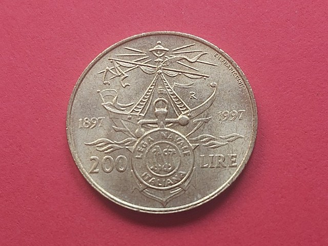 Italija  - 200 lire 1897 - 1997 god