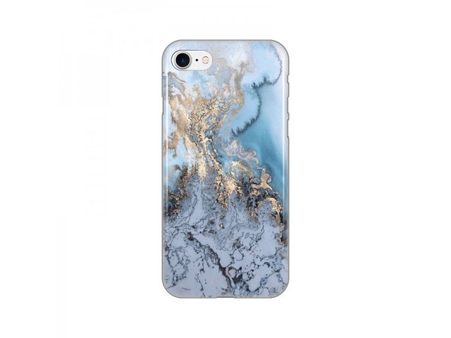 Maskica Silikonska Print za iPhone 7/8/SE 2020/2022 Blue Gold Marble