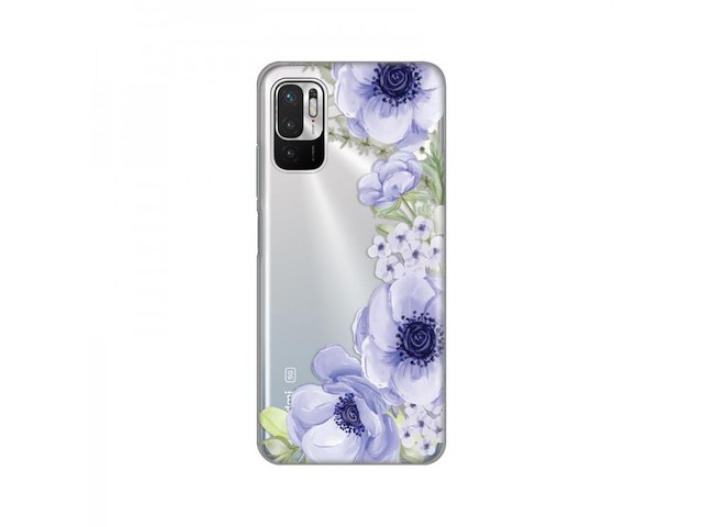 Maskica Silikonska Print Skin za Xiaomi Redmi Note 10 5G Blue Roses