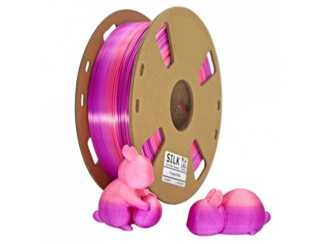 3DP-PLA-SK-01-RP PLA Svilenkasti duga Filament za 3D stampac 1.75mm, kotur 1KG red/purple