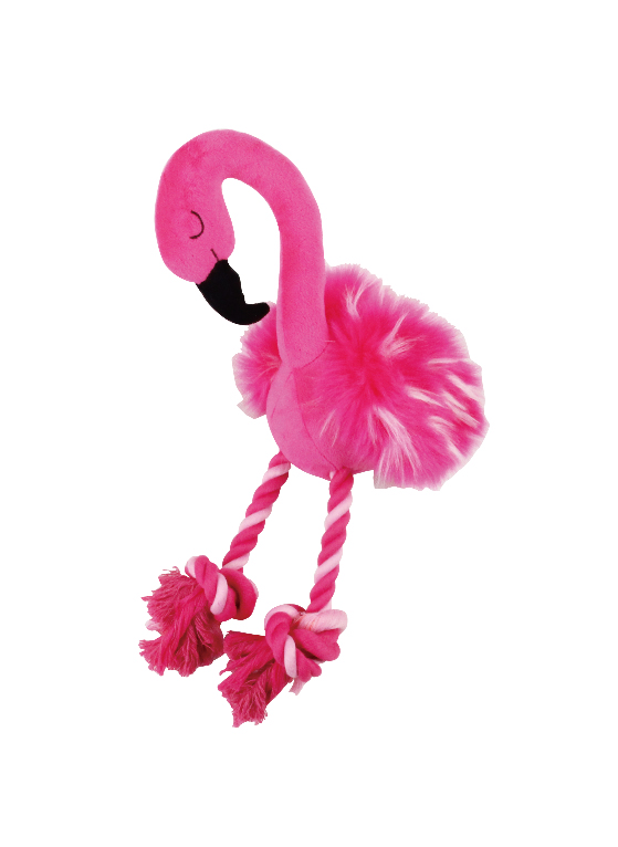 Pawise Dog Flamingo plišana igračka sa kanapom L