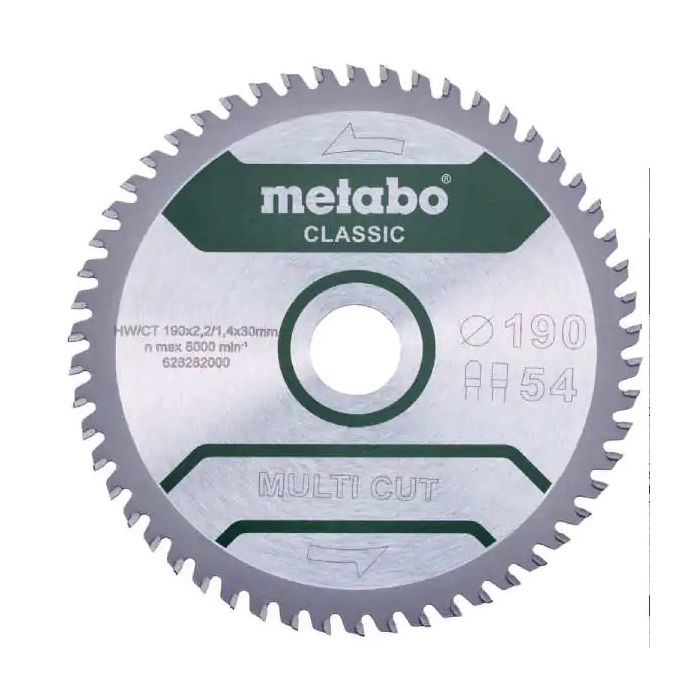 Metabo list kružne testere univerzalni Multi-Cut Classic 190X30 Z54 FZ/TZ 5°