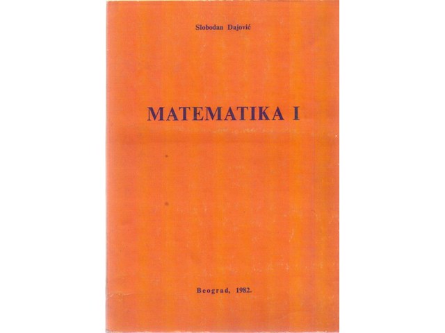 Matematika I-Slobodan Dajović