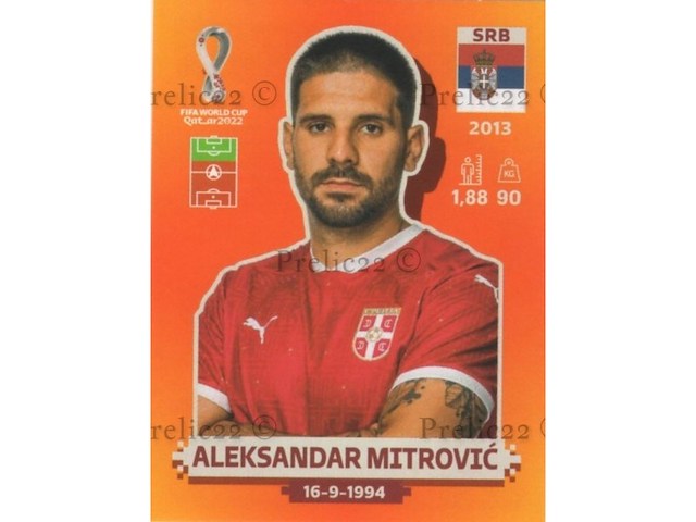 a Qatar 2022 Fifa WC sličica br. SRB17 Mitrović