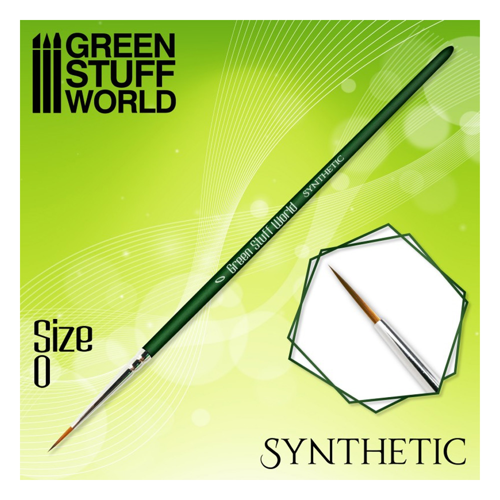 Synthetic Brush size #0 - GREEN SERIE
