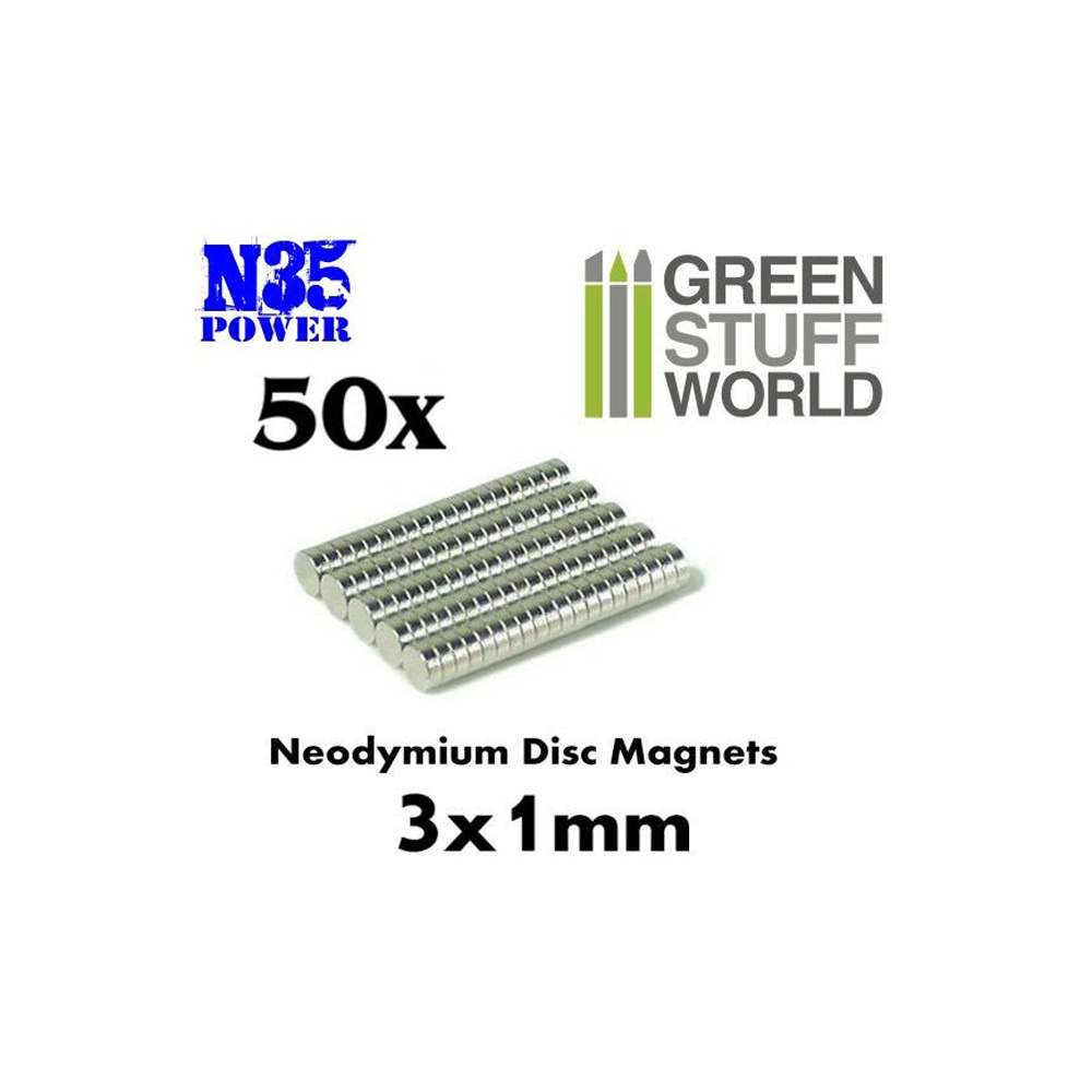Neodymium Magnets 3x1mm - SET x50 (N52)