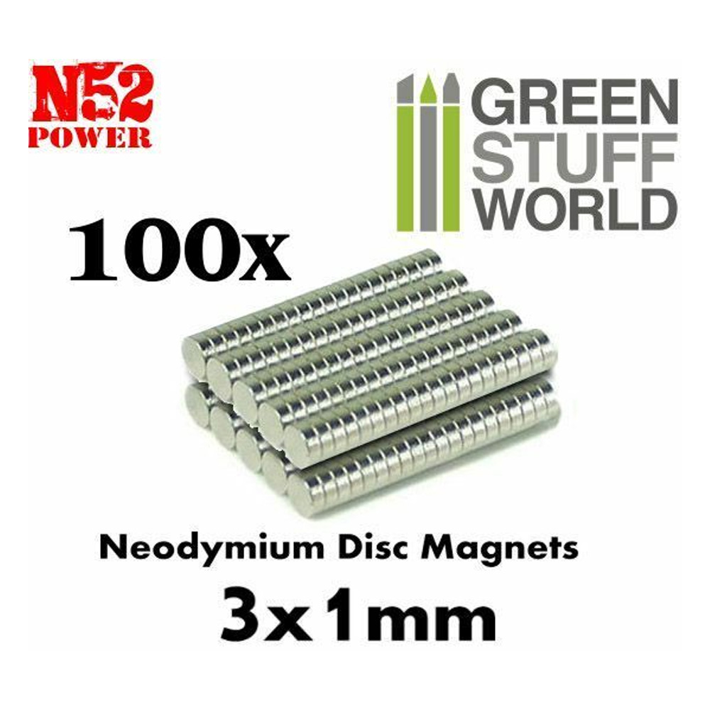 Neodymium Magnets 3x1mm - SET x100 (N52)