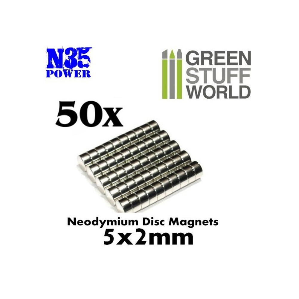 Neodymium Magnets 5x2mm - SET x50 (N52)