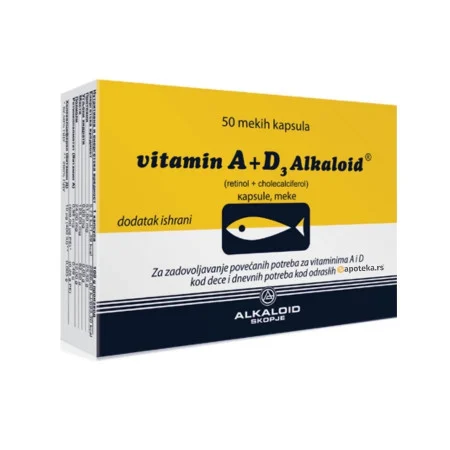 VITAMIN A + D3 ALKALOID 50 MEKIH KAPSULA