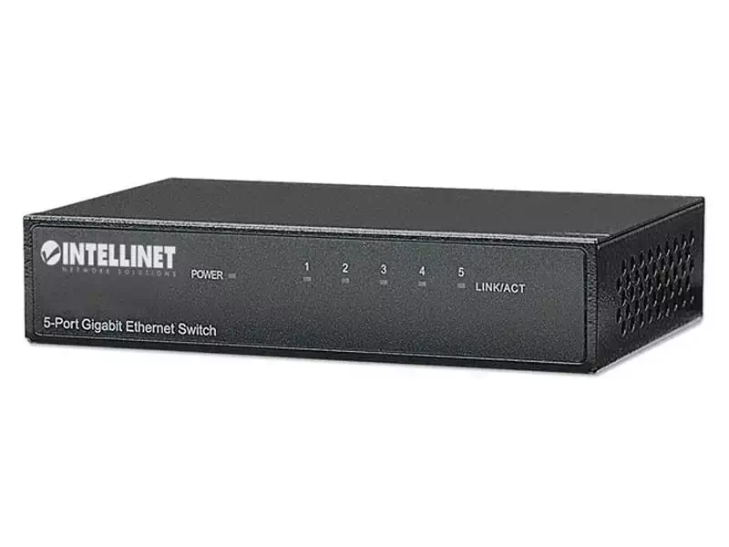 INTELLINET 5-PORT GBT SWITCH METAL CASE