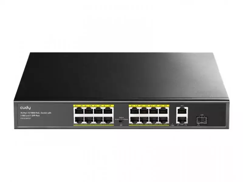 CUDY FS1018PS1 16-PORT 10/100M POE+ SWITCH WITH 1 COMBO SFP PORT